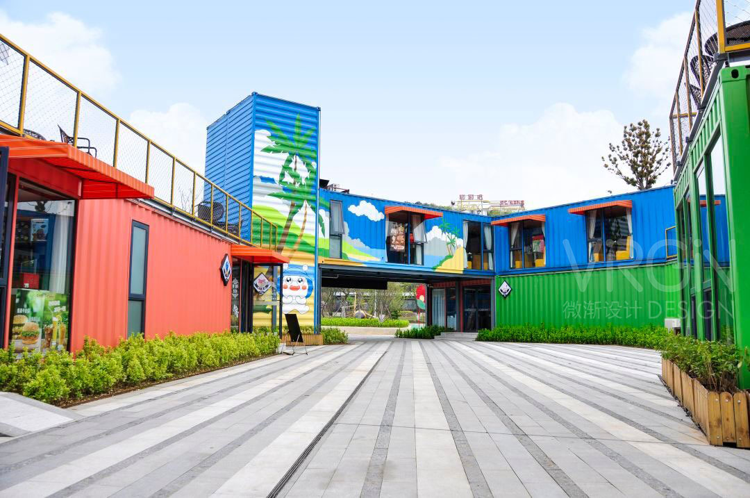 Taihu Luwan Yinggu Container Commercial Street: the intersection of ...