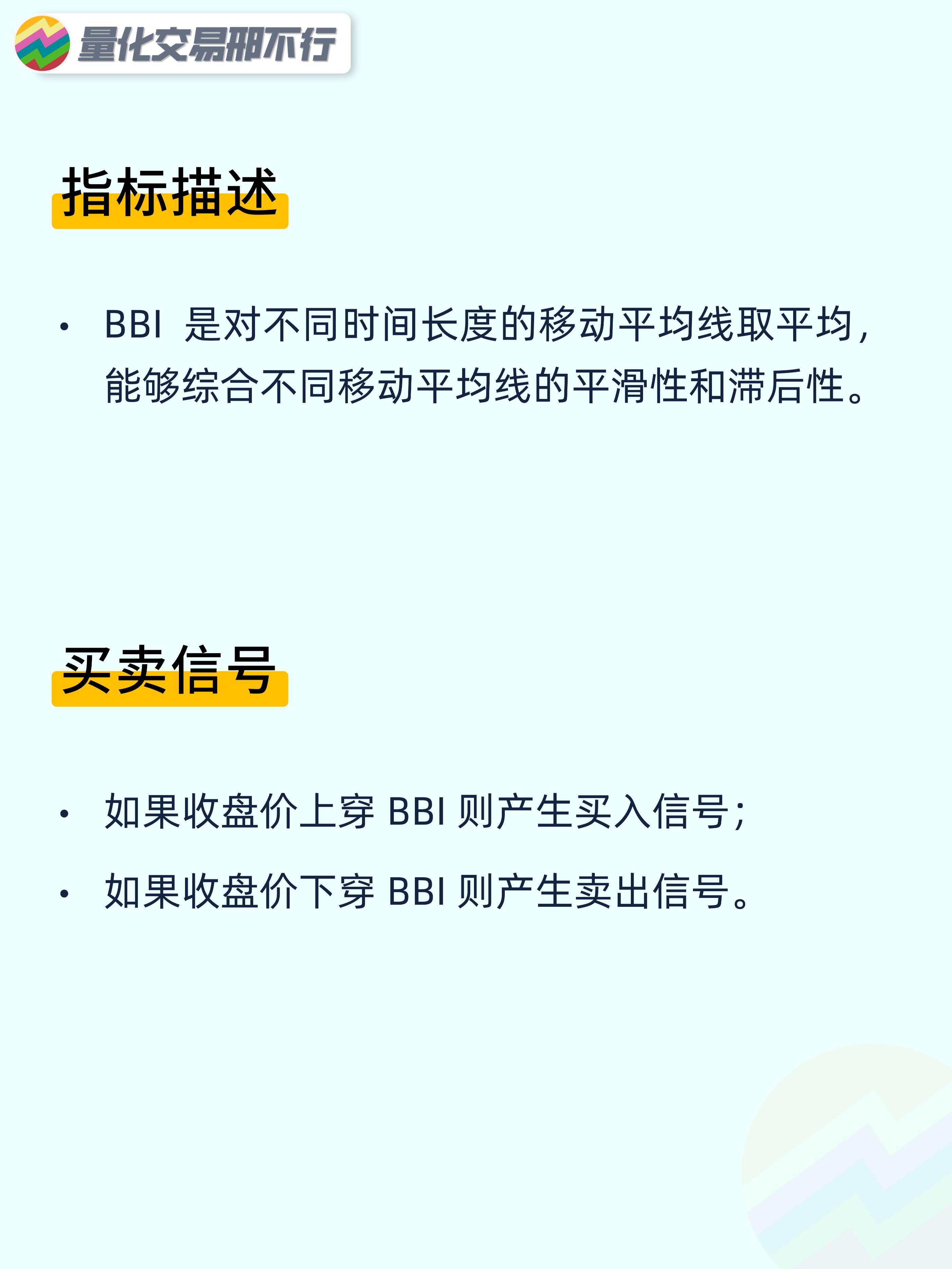 Xingbuxing's technical indicator backtest series "39th": BBI indicator ...