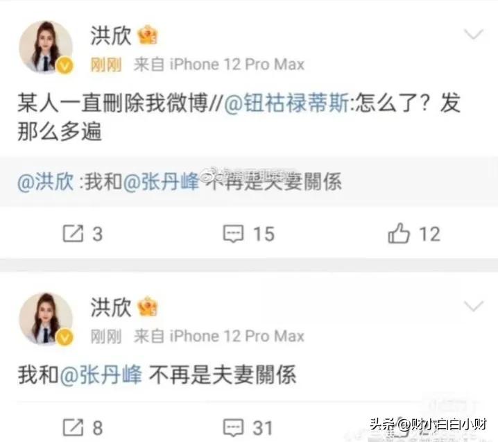 Hong Xin and Zhang Danfeng officially announced their divorce. Zhang Danfeng and Bi Ying were ...