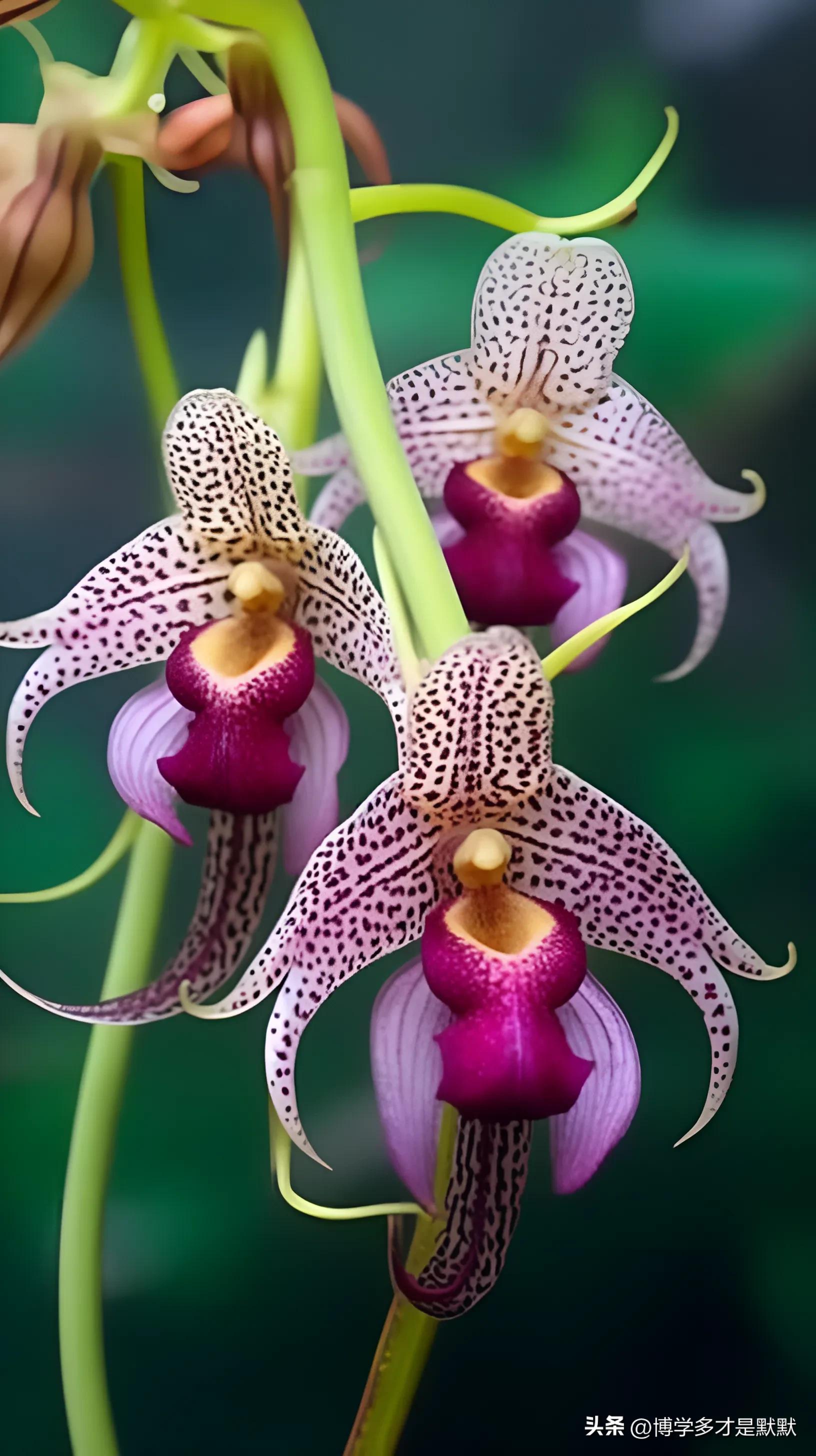 Fox-patterned orchid with exotic flowers and plants - iMedia