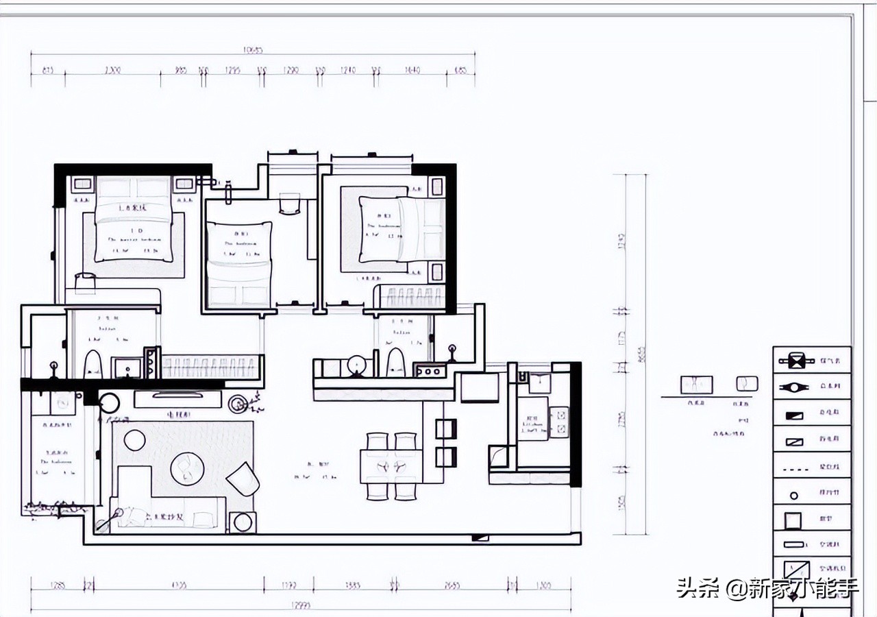 The 86-square-meter new house, the whole house is fully equipped with ...