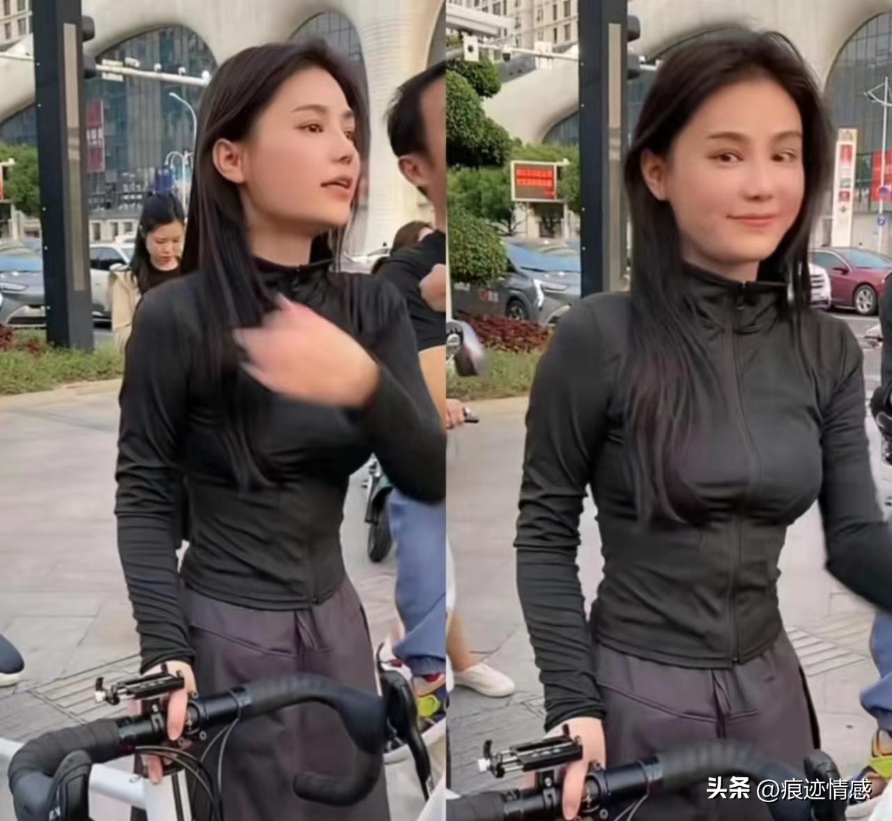 Internet celebrity Fan Xiaohui rides in a hakama, raises her legs up ...