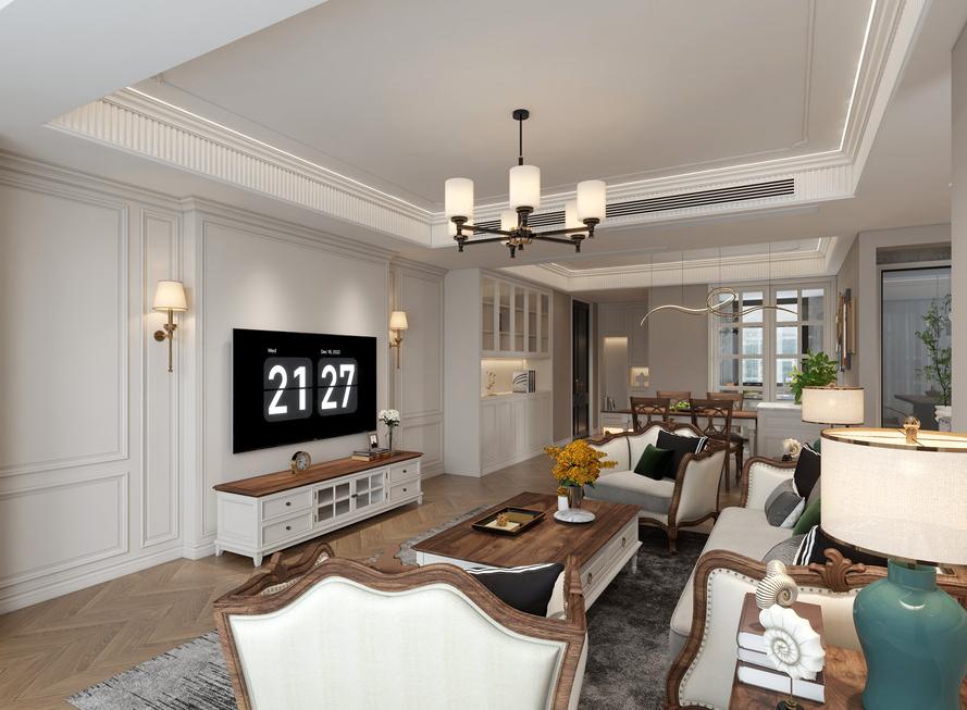 Soft decoration design and collocation of American decoration style ...