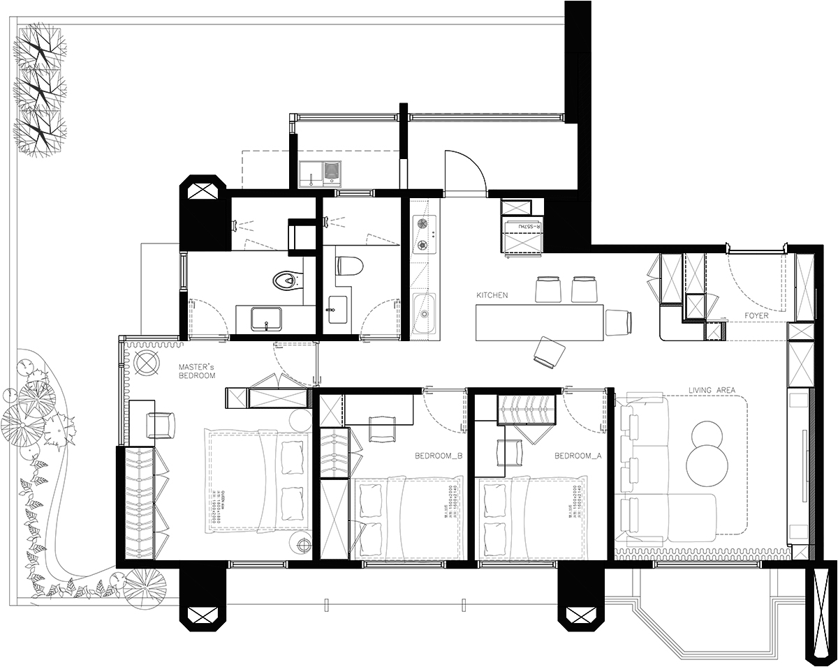 Renovation of a 156-square-foot family of four to resolve the drawbacks ...