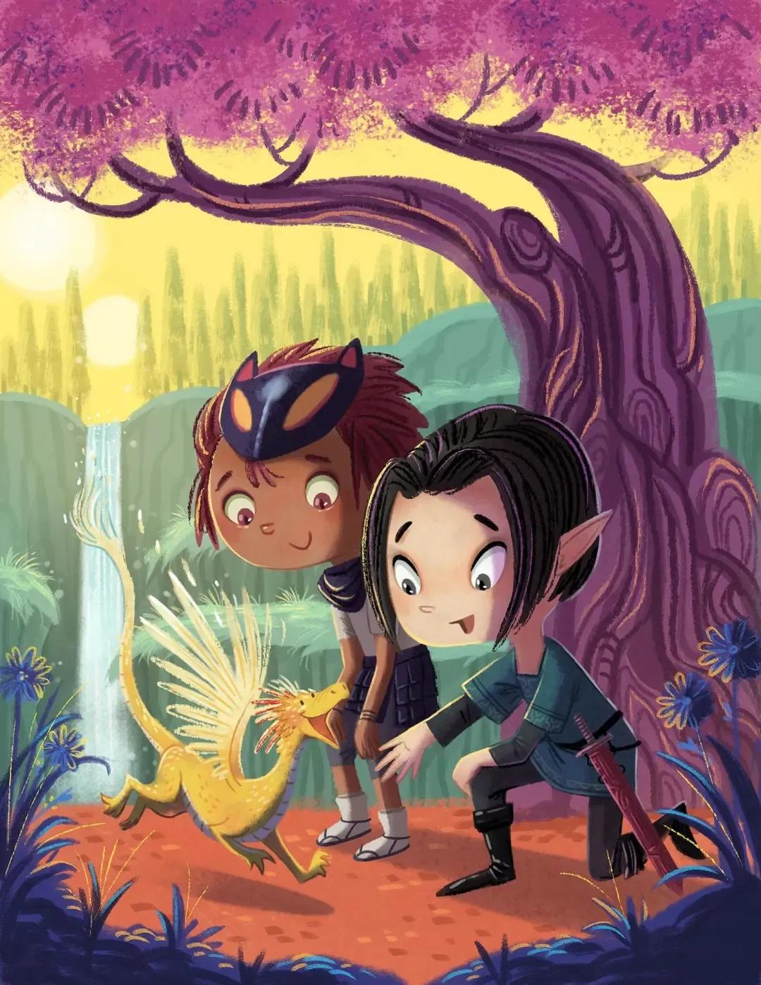 Children's story illustrations with mythological colors - iMedia