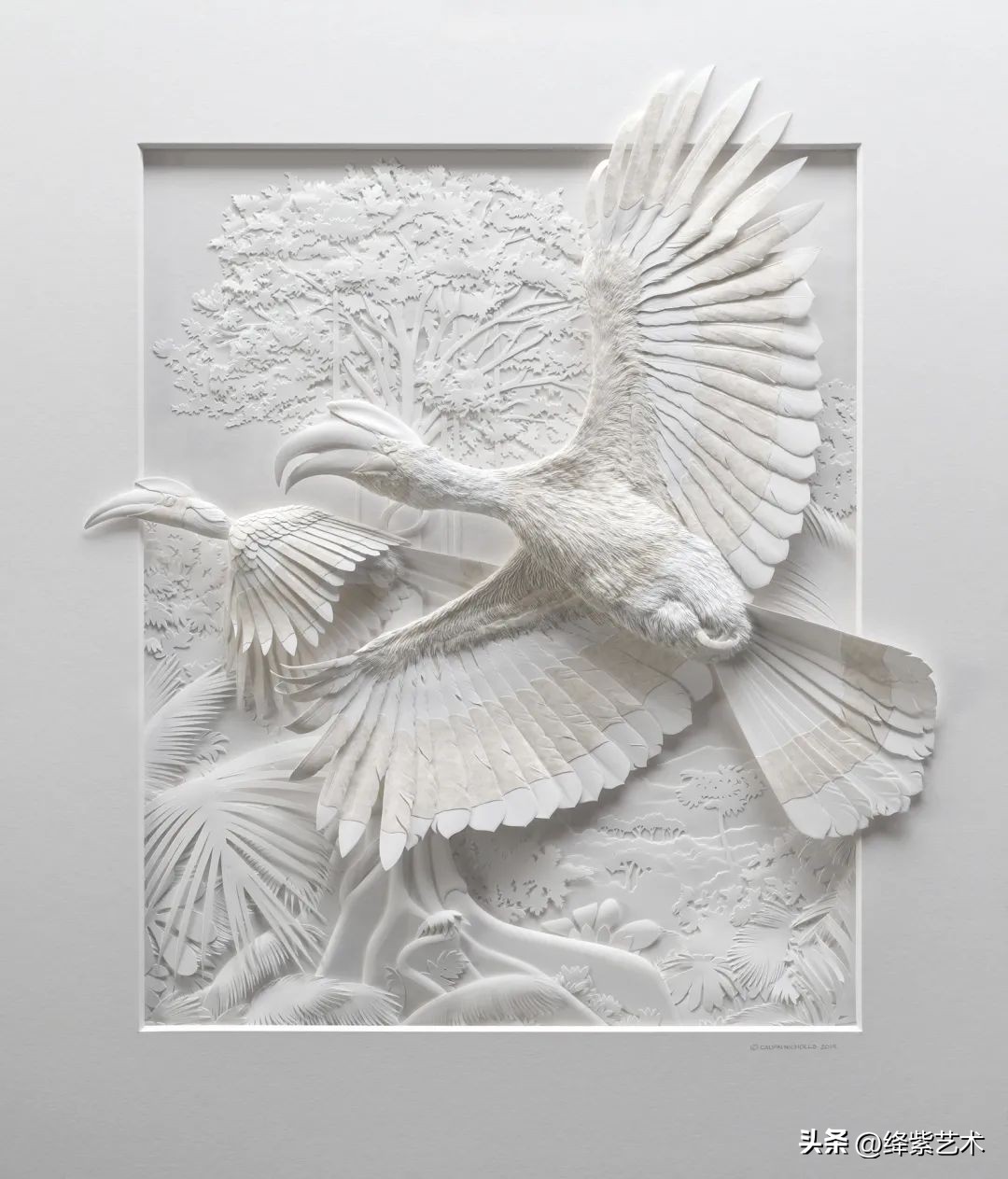 Ordinary paper-cut craftsmanship was turned into a work of art by him ...
