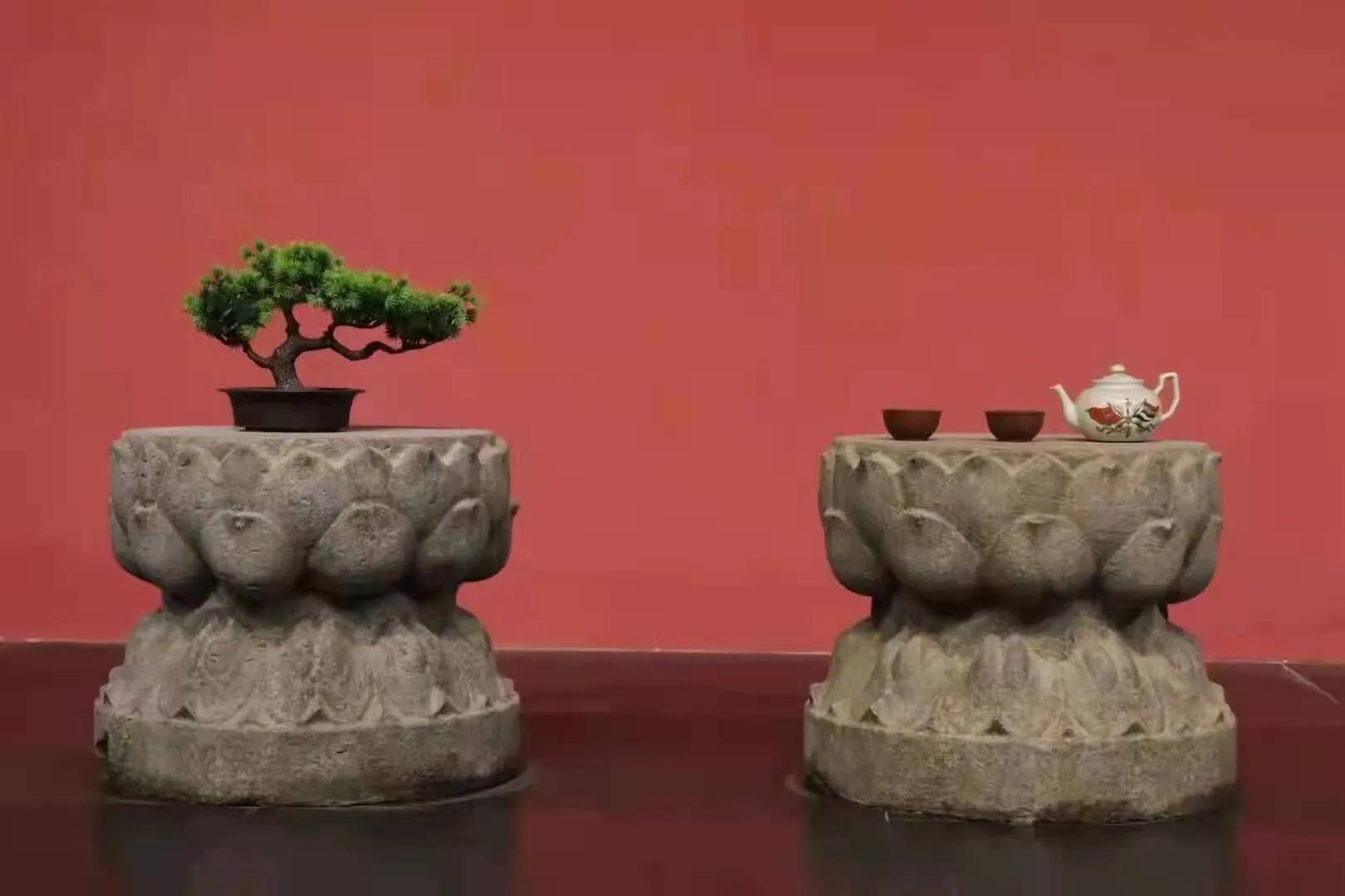 The elegant lotus flower pier column foundation bluestone waistband ...