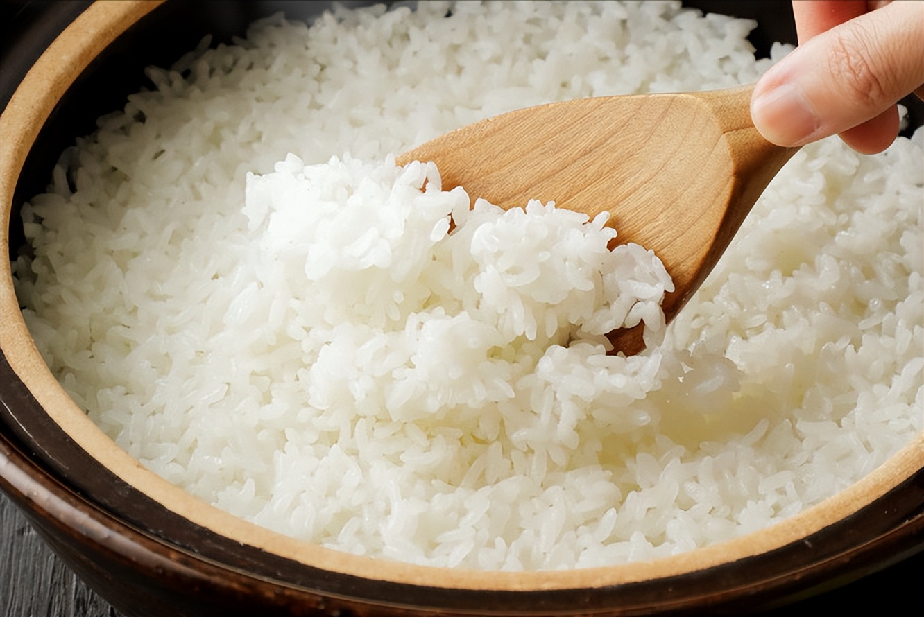 You only add water when cooking rice, no wonder it is sticky and ...