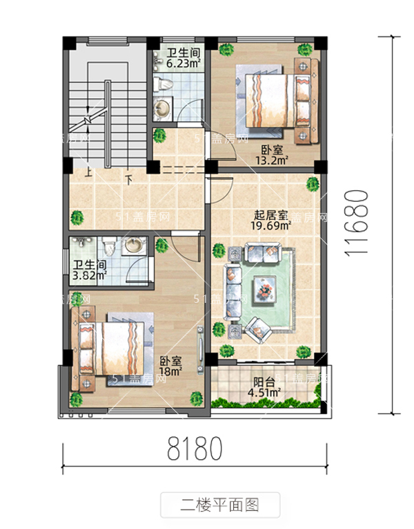 80 square meters of modern minimalist three-storey villa, more than ...