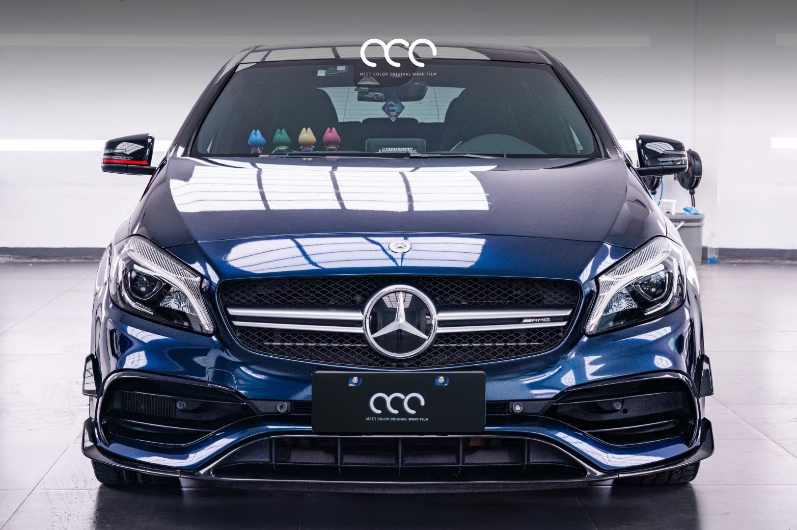 Mercedes-Benz AMG A45 full car film diffuse color change film midnight ...