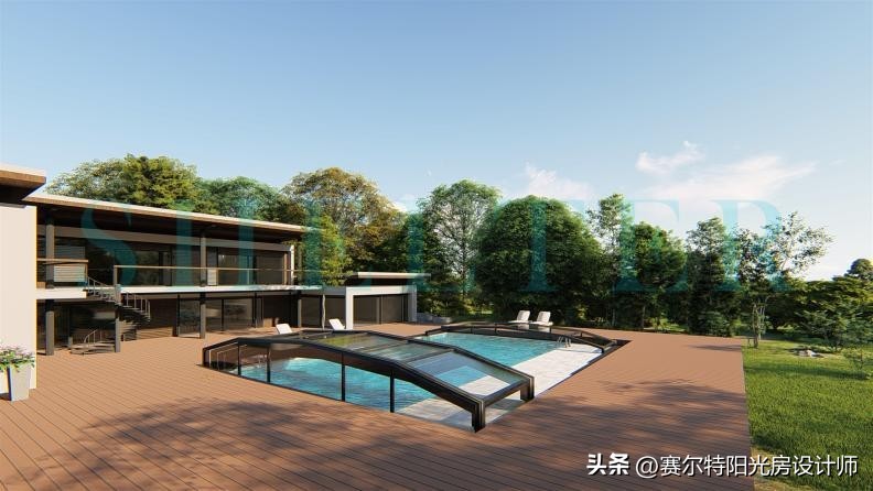 Why install a mobile sun room for the swimming pool? Open and close ...