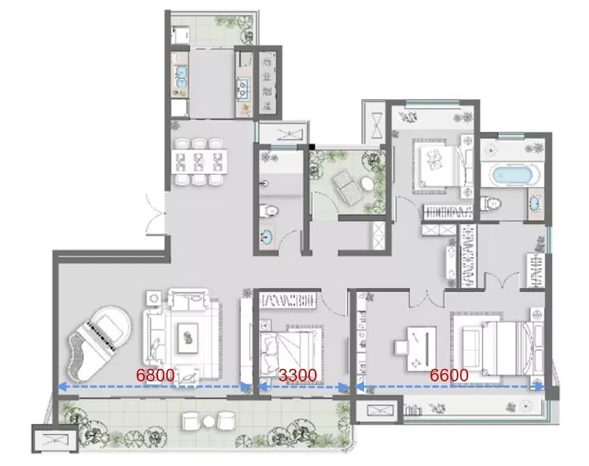 Learn about nine quite stylish 185 square meter apartment types - iNEWS
