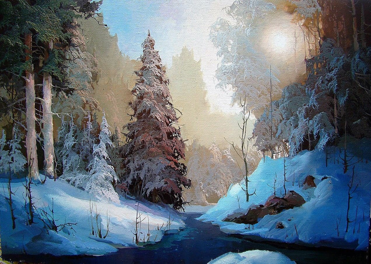 Russia Victor.Bykov (Victor. Bykov) oil painting forest - iNEWS