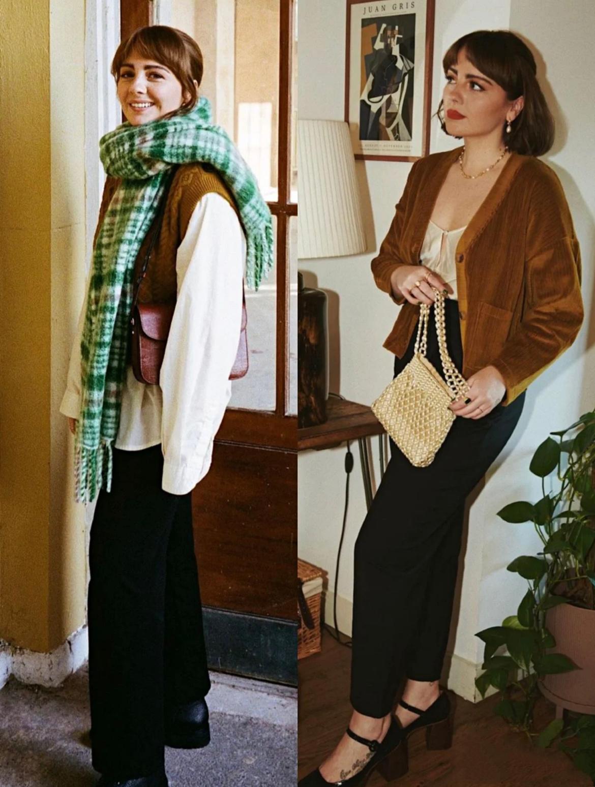 A short and fat woman, she is not recommended to imitate her in winter ...