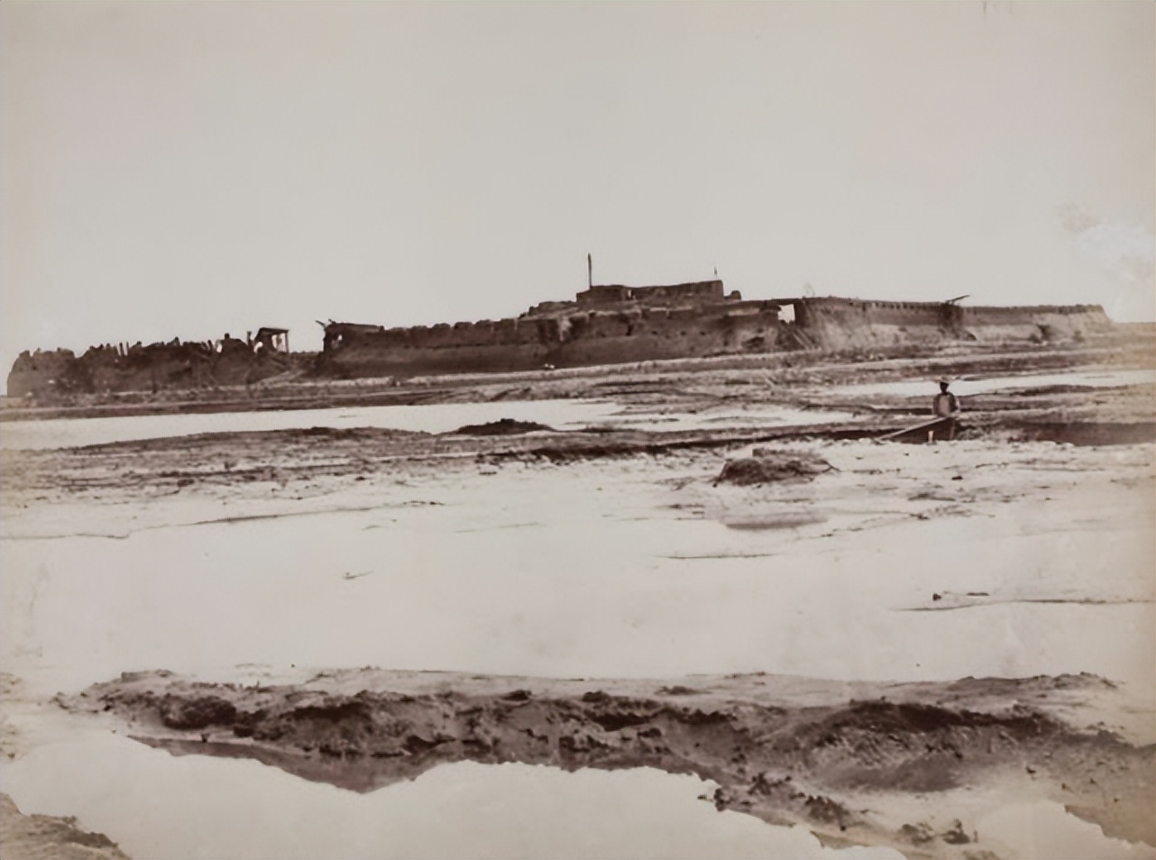 Old photos of the late Qing Dynasty: the scene of the Dagukou Fortress ...