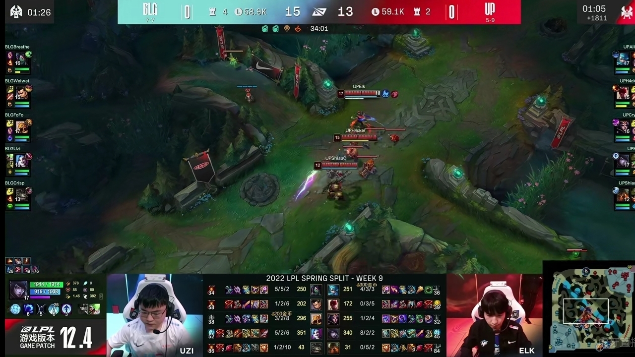 BLG jungler fell ill one after another, Uzi tried his best, BLG lost UP - iNEWS