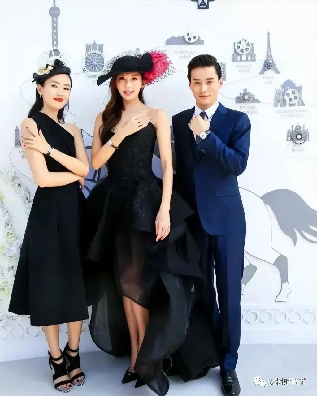 Lin Chiling and Tong Yao, who is 11 years younger, wear a black dress ...