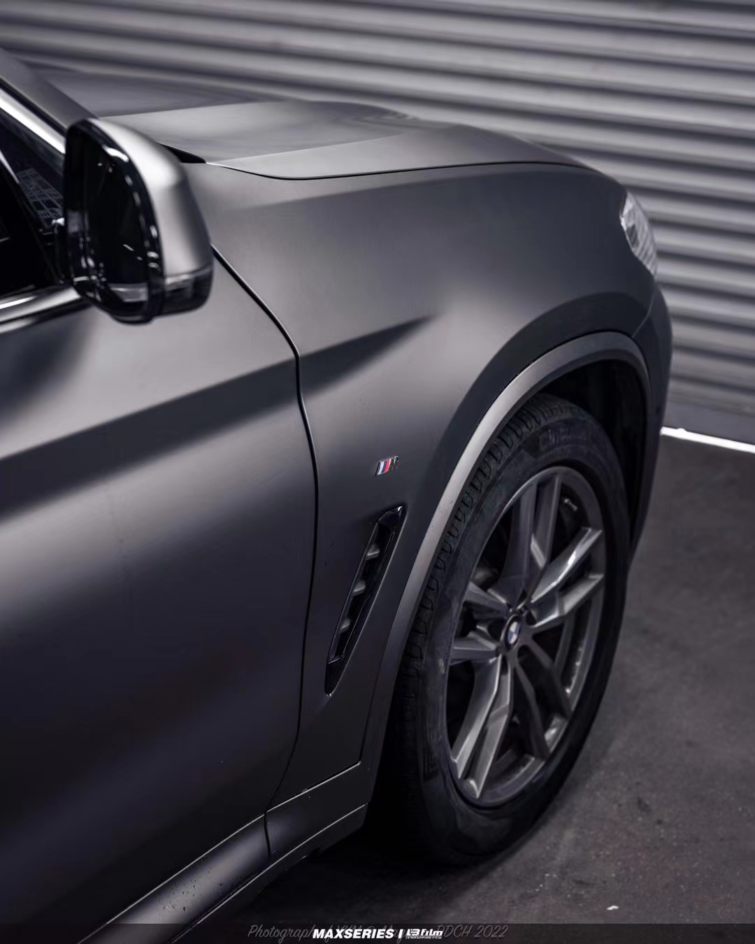 BMW X3-LB color changing film PET matte meteorite lime, delicate and ...