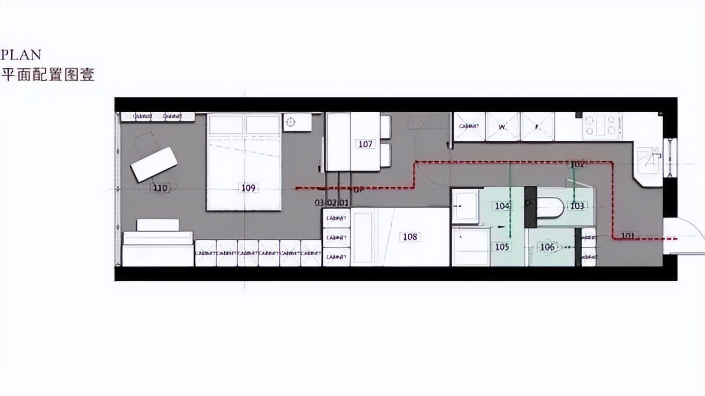 The 34-square-meter small apartment squeezes out two bedrooms, and the ...