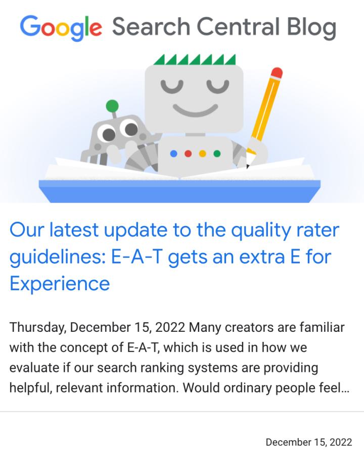 What signals did Google's algorithm update release in December? - iMedia