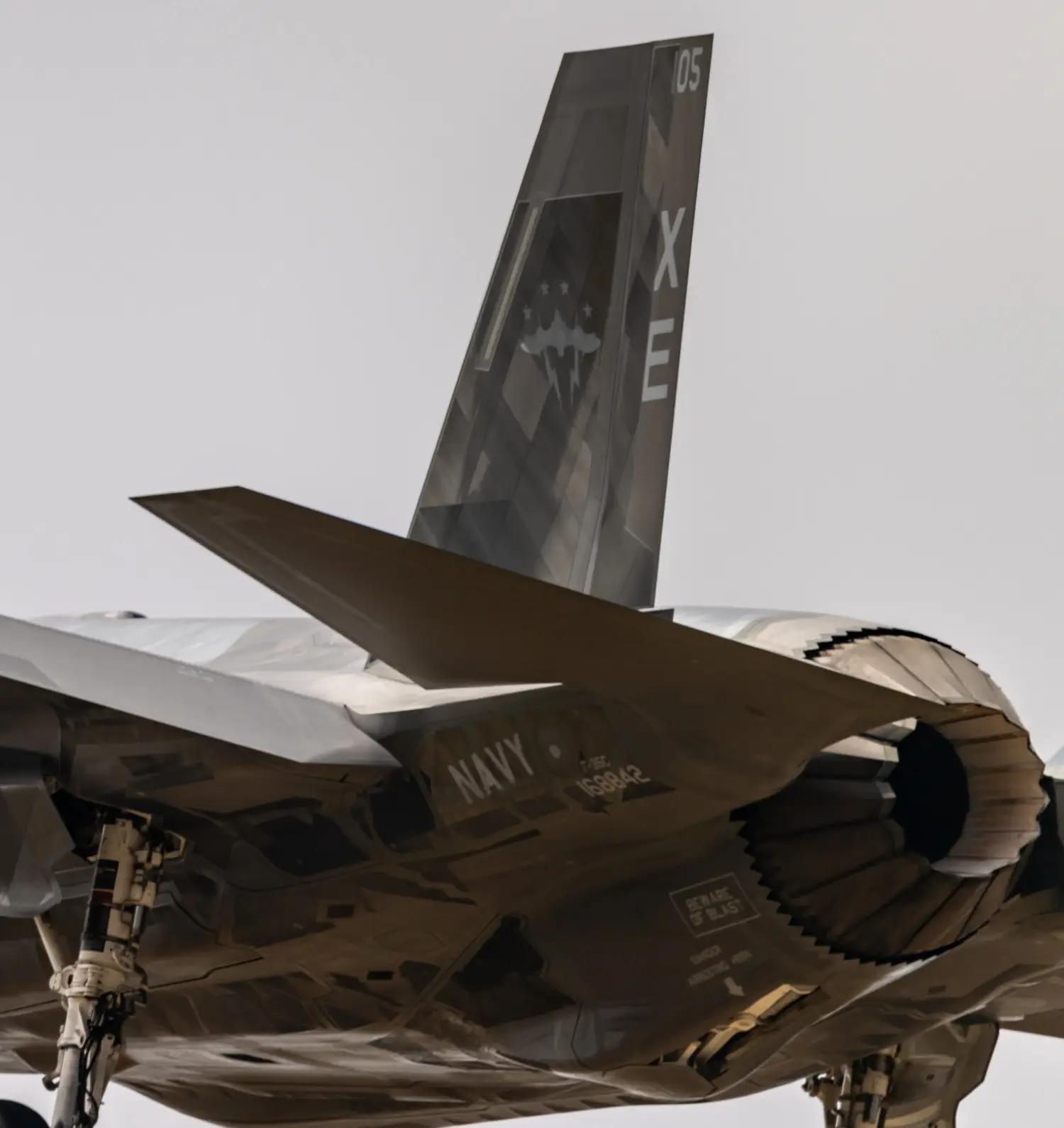 What a close-up big picture: the new stealth coating of the US F35-C is ...