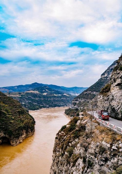 The narrowest part of the Yellow River in the world, the Yellow River ...