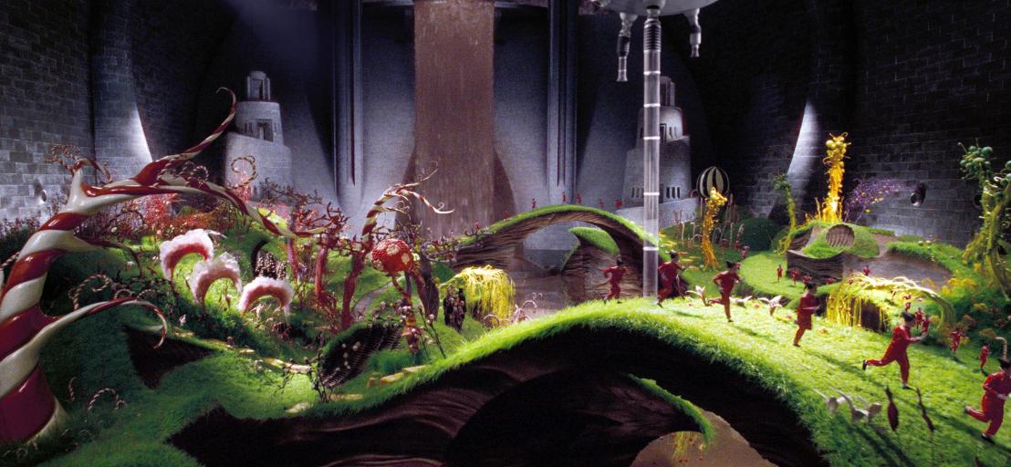 How does the movie "Charlie and the Chocolate Factory" show fantasy and ...