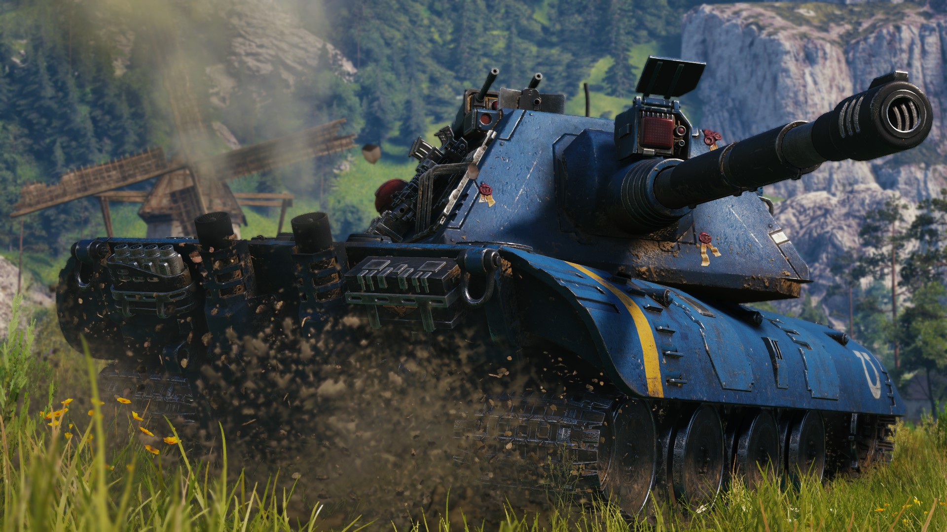 World of Tanks E-100 Ultramarine in 3D style - iNEWS