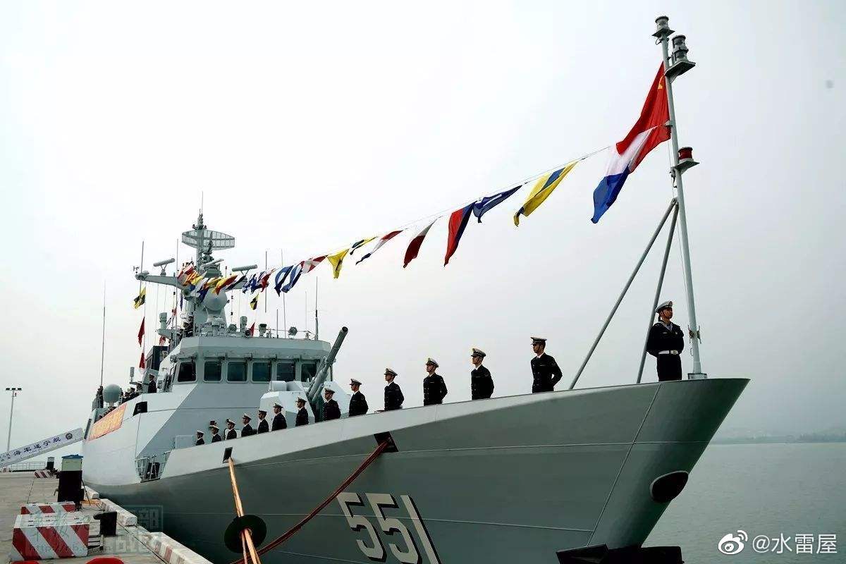 The Chinese navy frigate ushered in the four-character ship name 551 ...