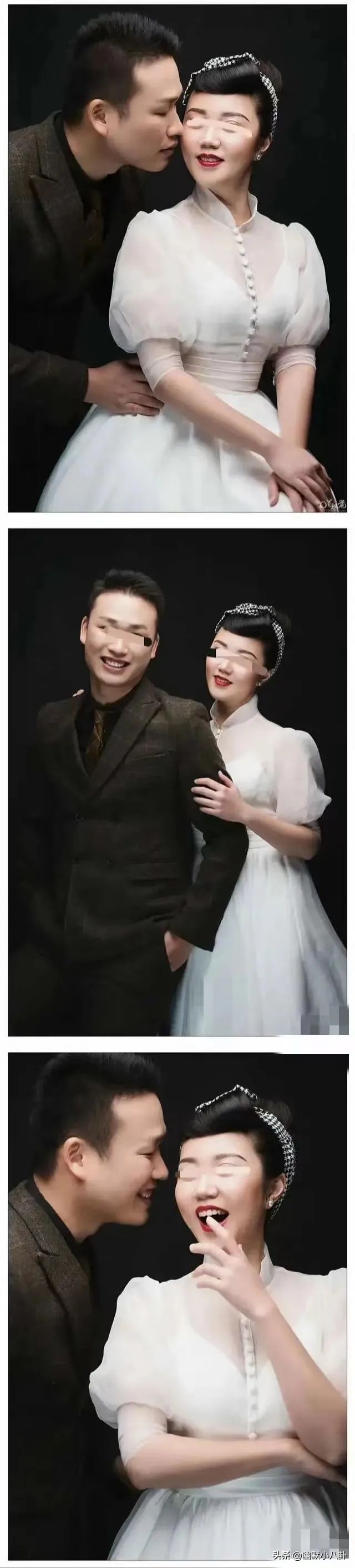 Three wedding photos of Liang Ju and his original partner were exposed ...