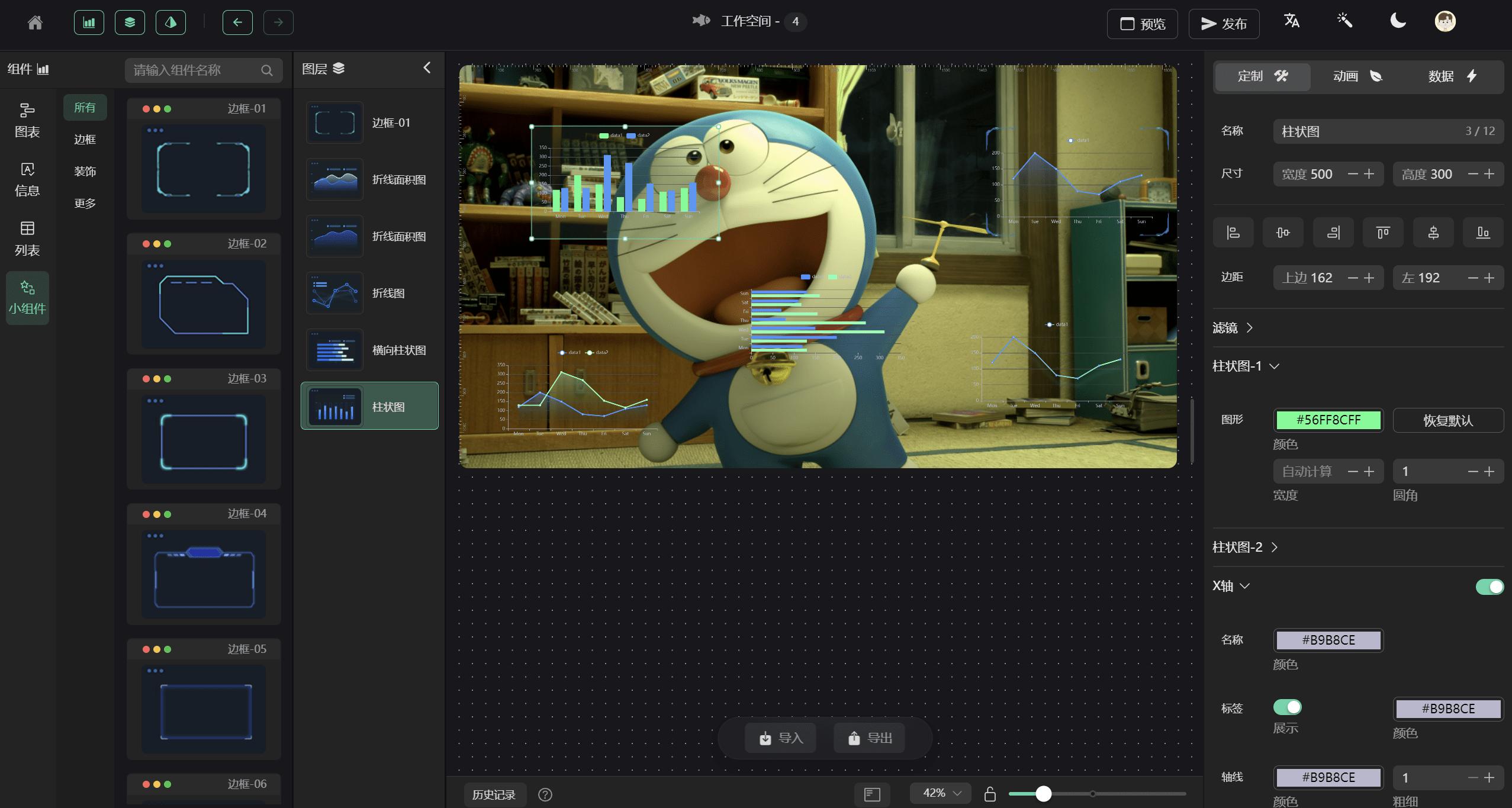 Efficient drag-and-drop low-code big data visualization platform, which ...