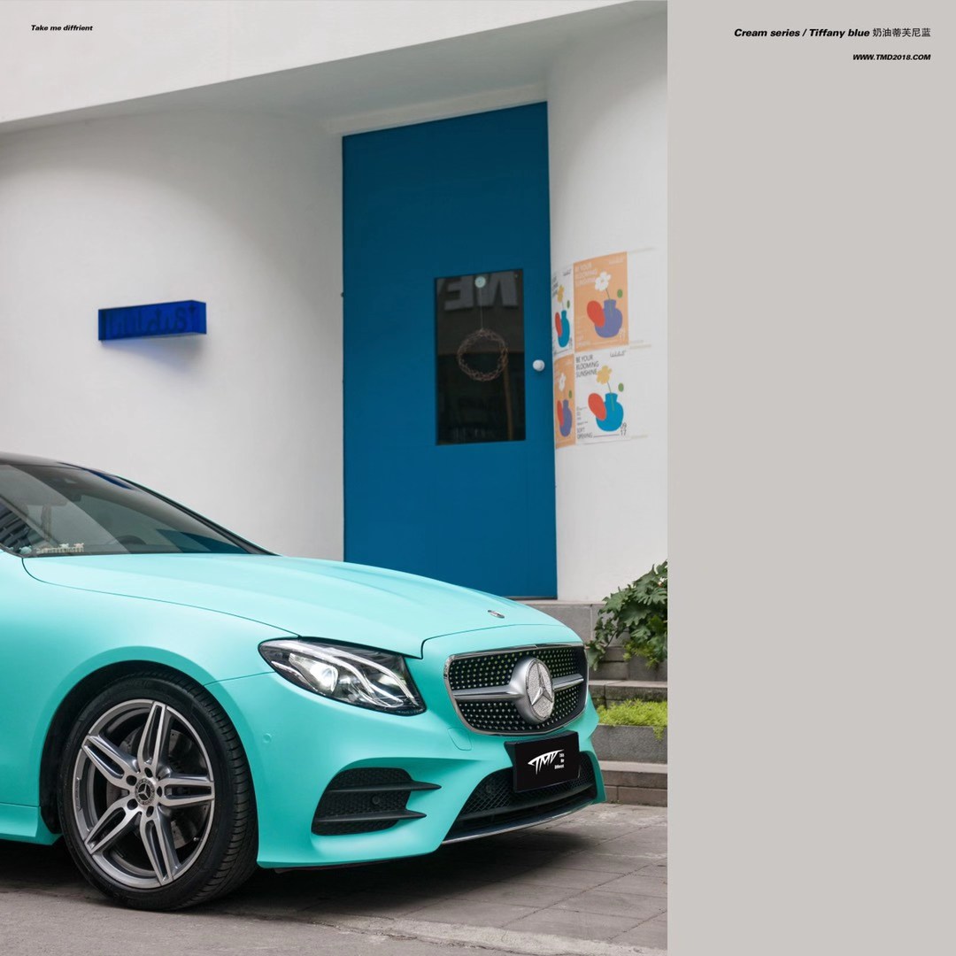 Mercedes-Benz Ecoupe-TMD tide brand color change film cream Tiffany ...