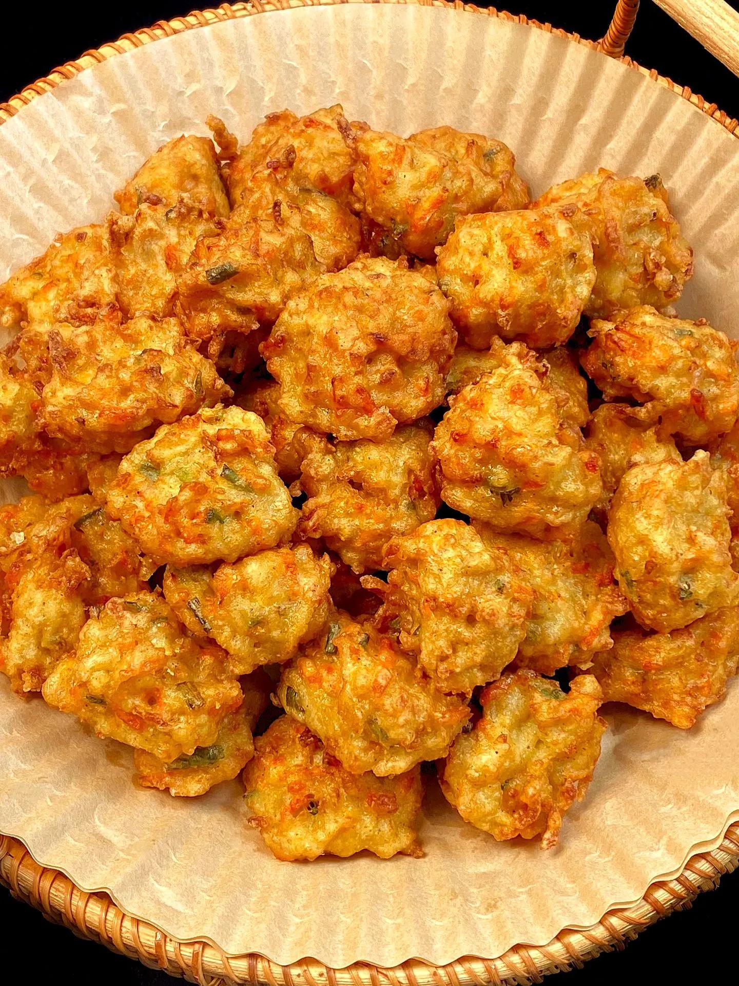 Don't just add flour and eggs to the fried radish balls, replace them ...