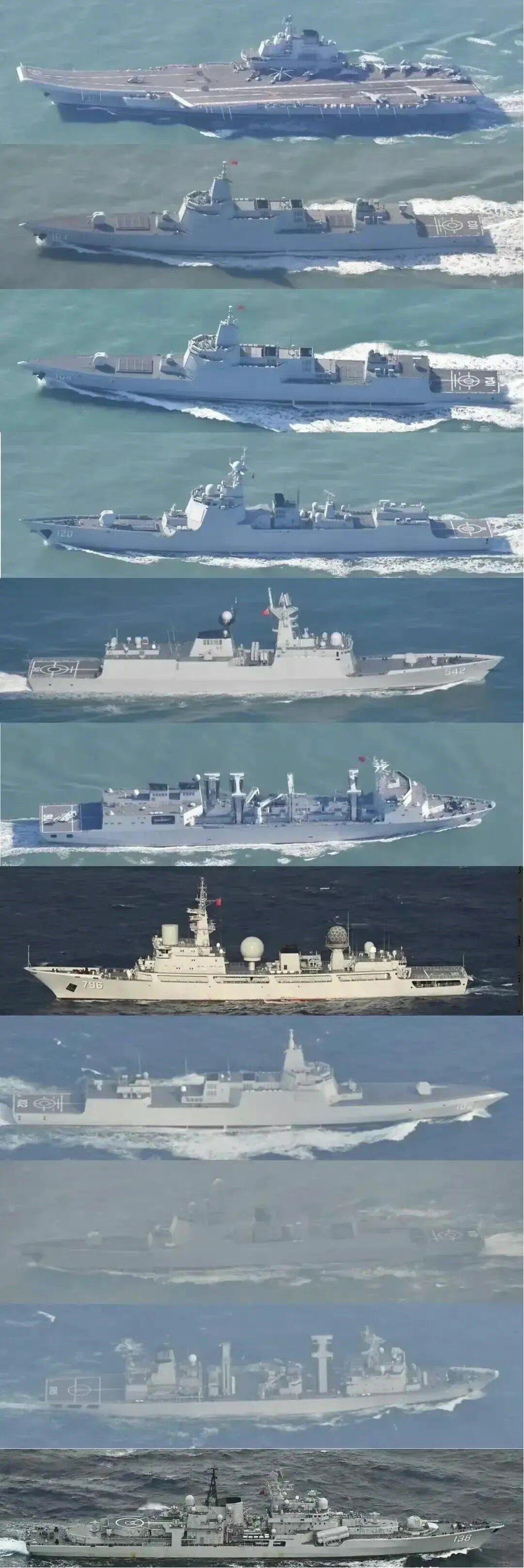 The huge fleet of the Chinese Navy sailed into the Western Pacific, US ...