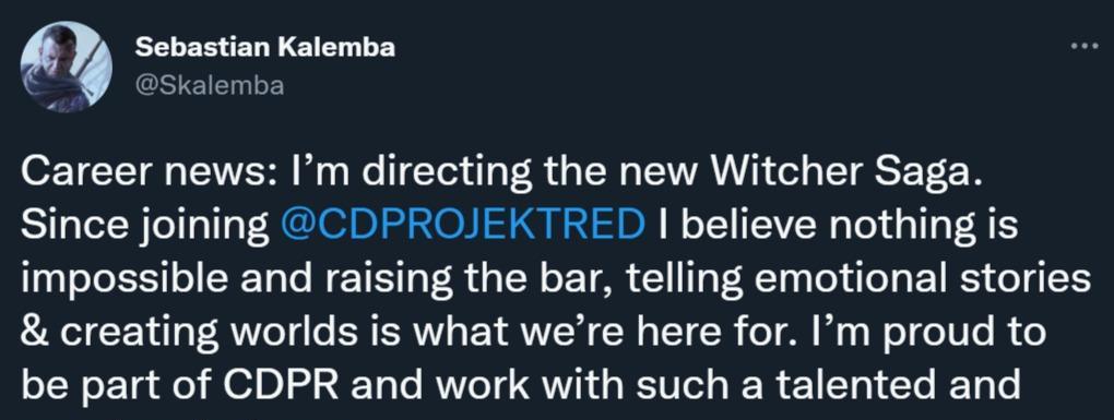 The lead animator of The Witcher 3 becomes the game director of the new ...