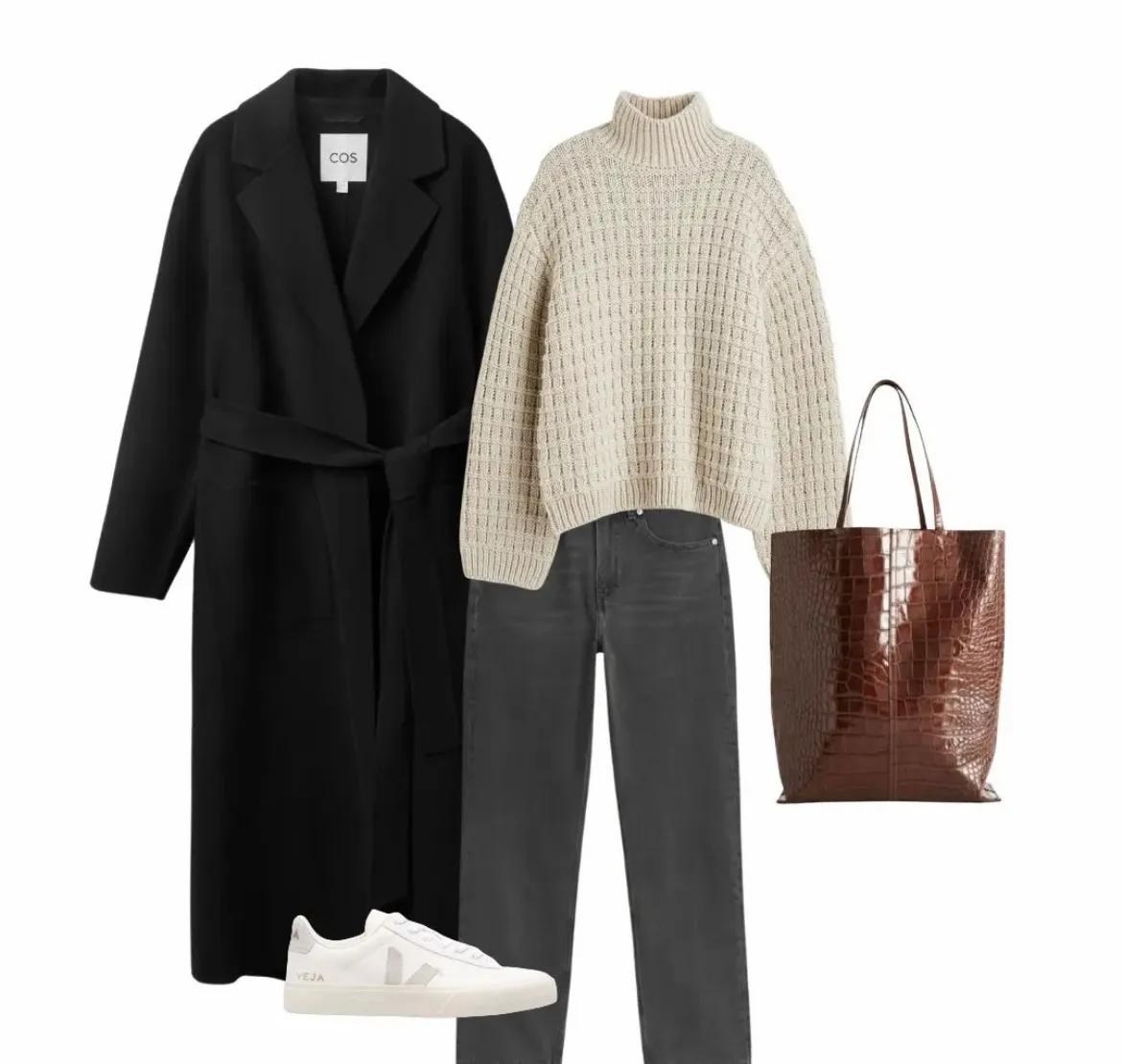 A black coat can also be worn in new ways, 10 sets of matching are ...