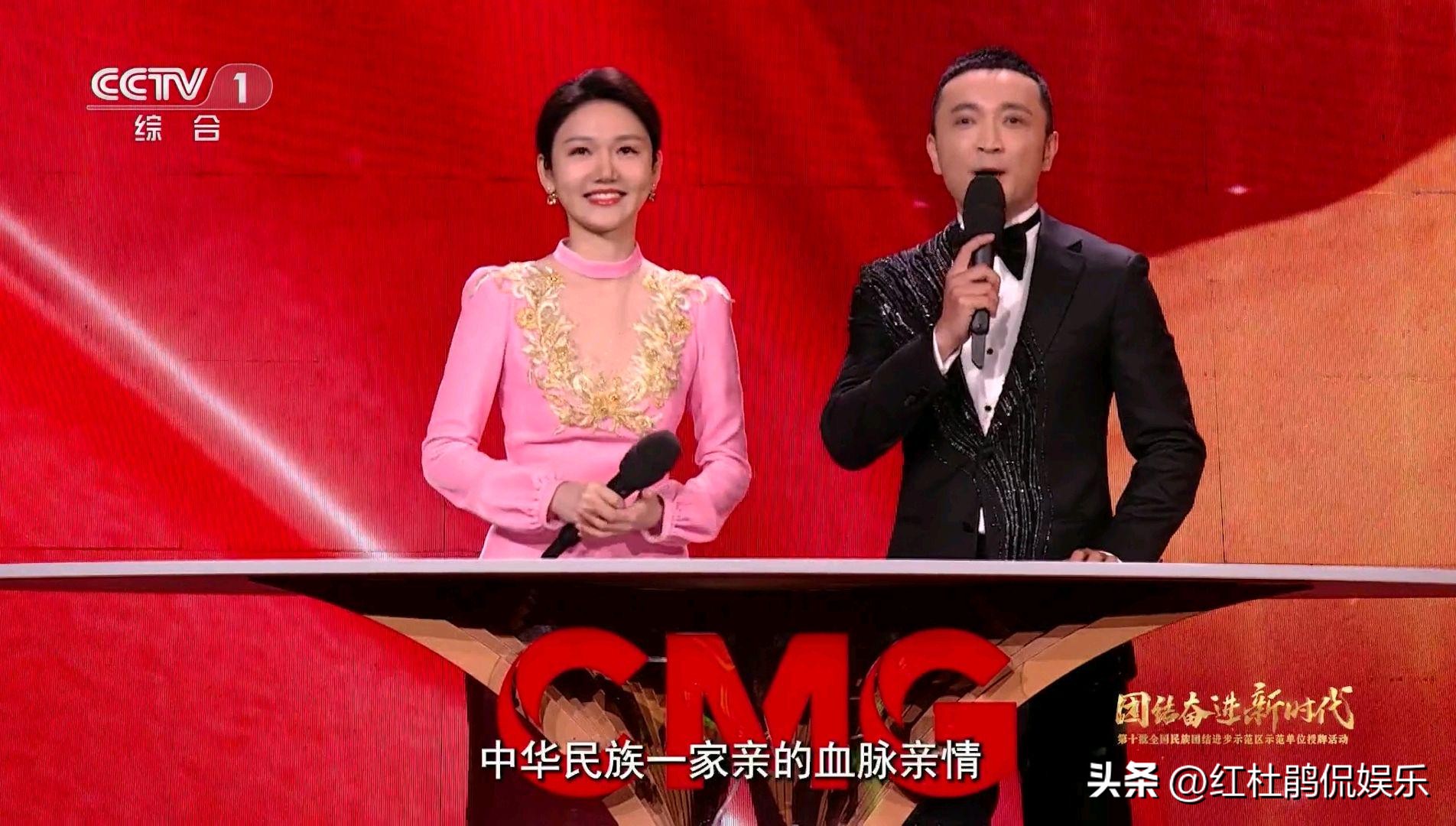 4 CCTV hosts are on the same stage, Shu Dong is simple, Long Yang is in ...