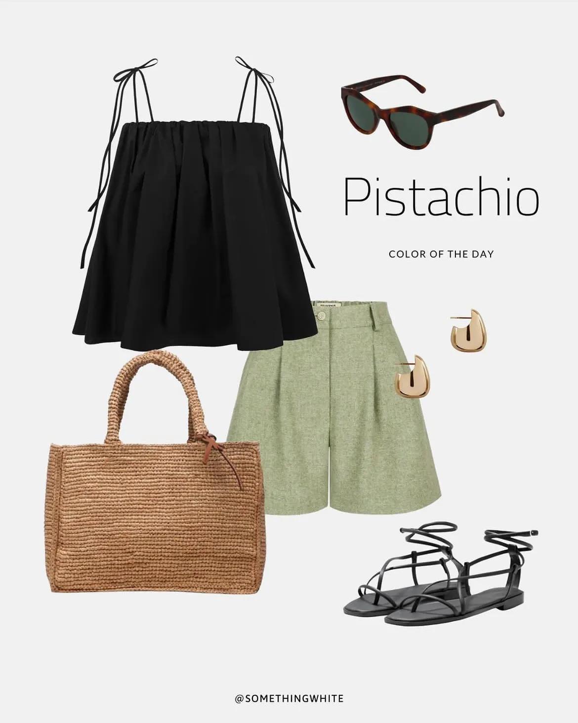 Pistachio green is fresh and eye-catching, 8 sets of 1 color match ...