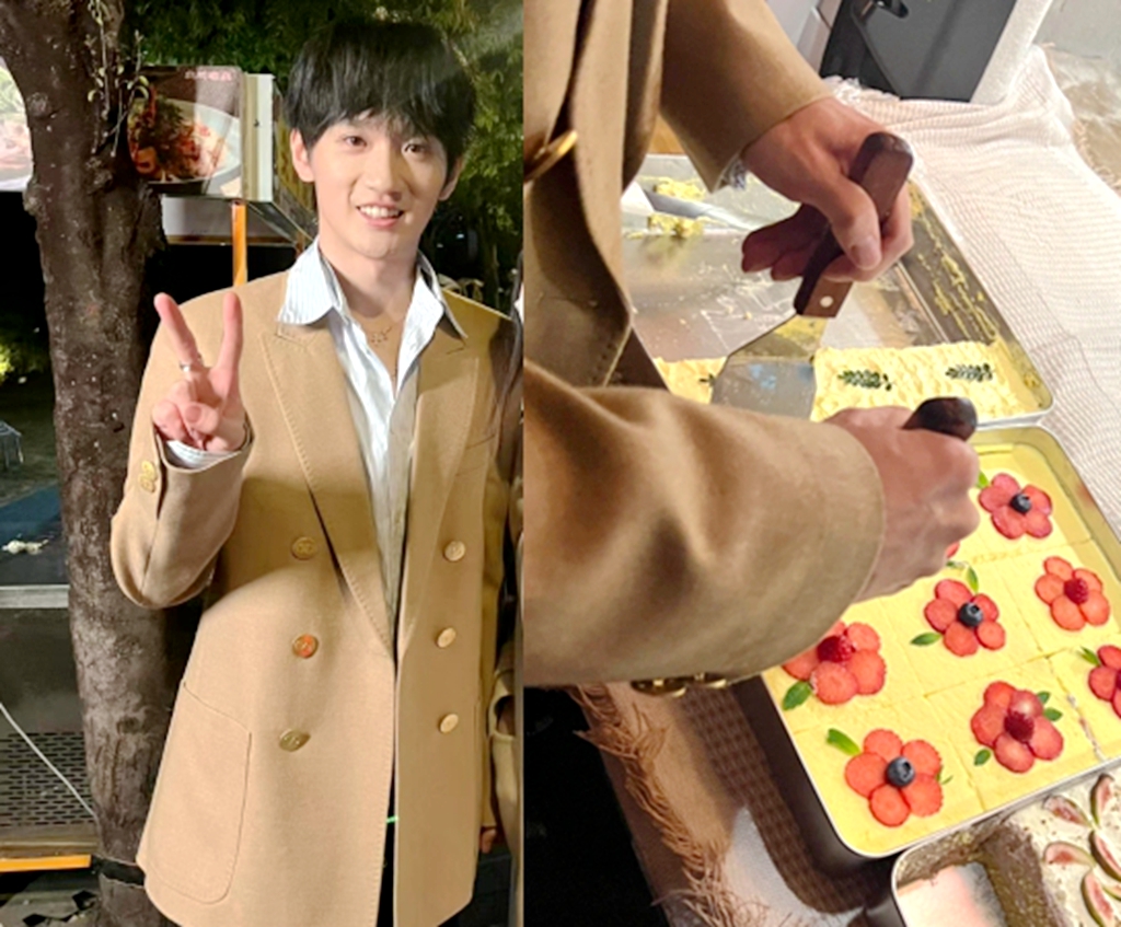 Holiland's founder's son drives a luxury car to set up a stall. A piece ...