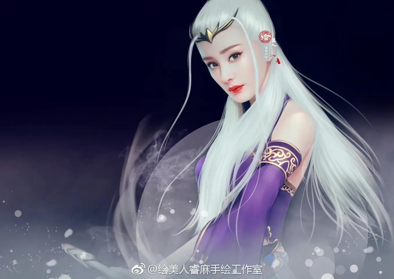 Share hand-painted pictures-forty-five beautiful pictures of Yang Mi ...