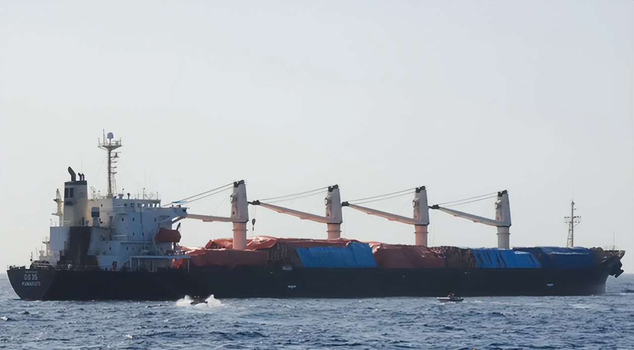In the Strait of Gibraltar, a cargo ship collided with an oil tanker ...