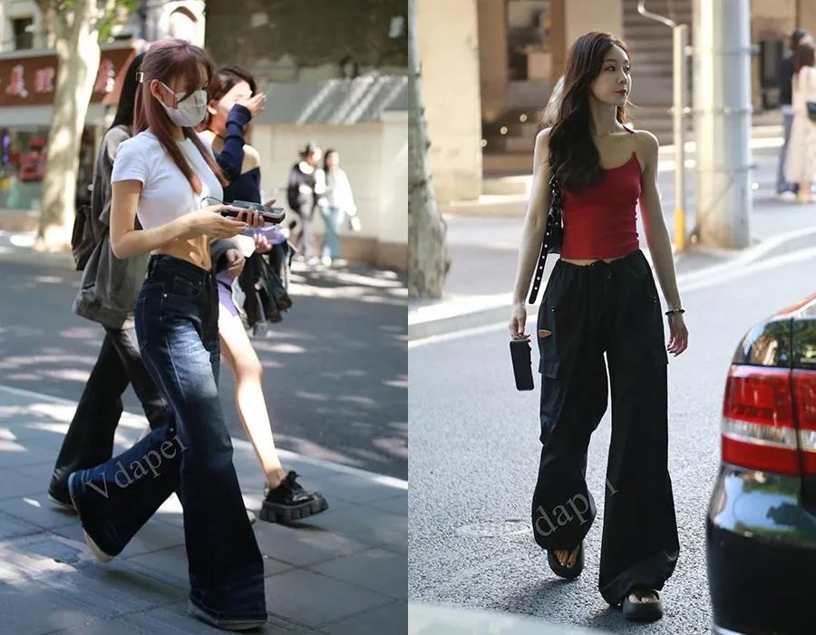 I was amazed by the street photography of Shanghai girls! Wide-leg ...
