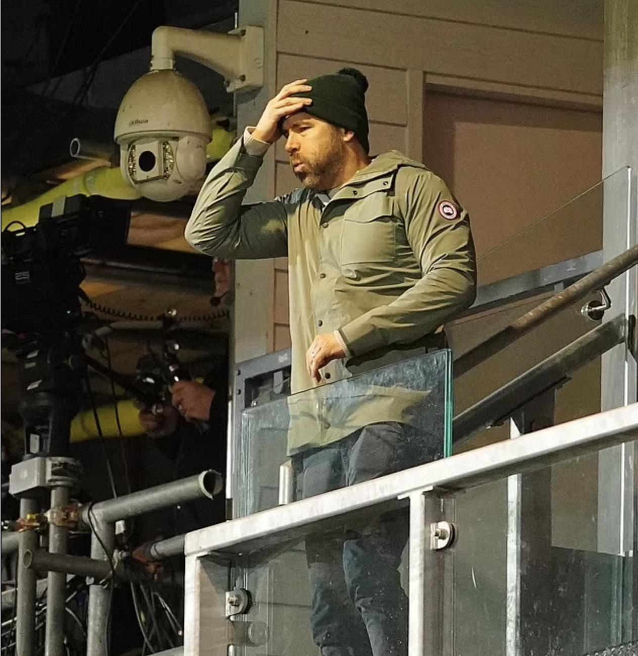 The 47-year-old Marvel hero Ryan Reynolds watched the football game ...