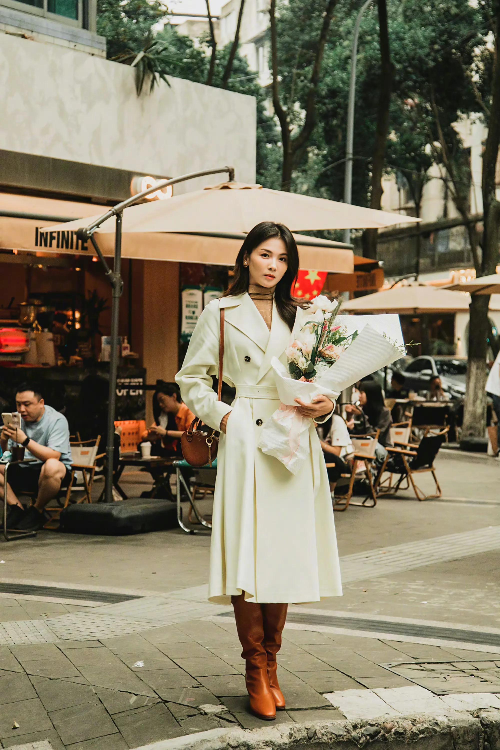 Liu Tao wears "additional French style", which is elegant and ...