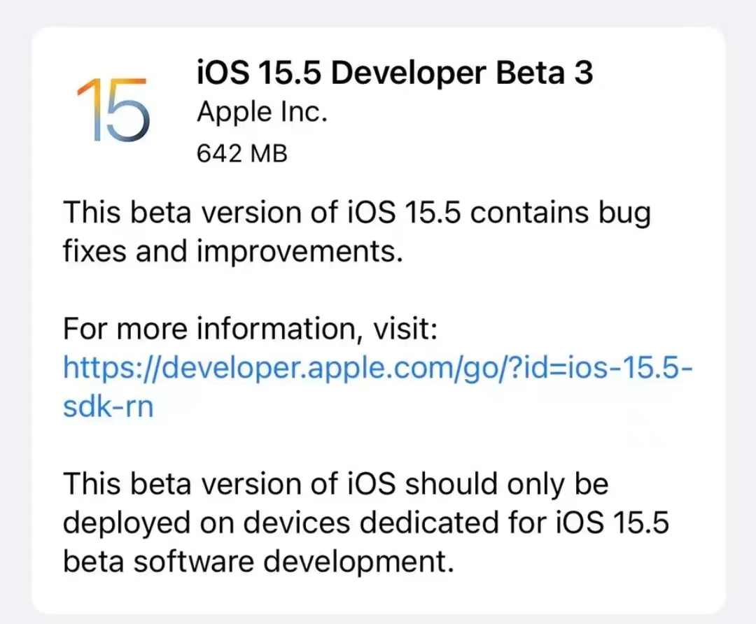 iOS15.5Beta3正式發布，流暢絲滑，續航有所提升 - 頭條匯