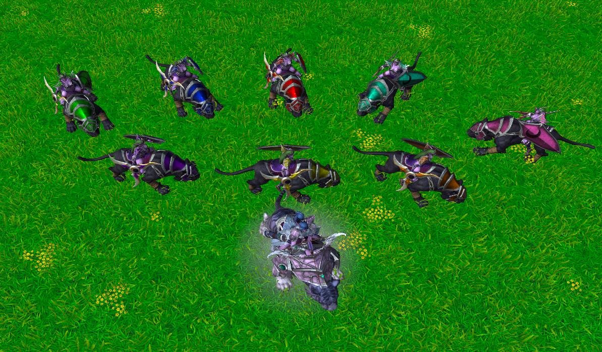 Warcraft 3: Night Elf 4 native heroes, a list of usage with double BR ...