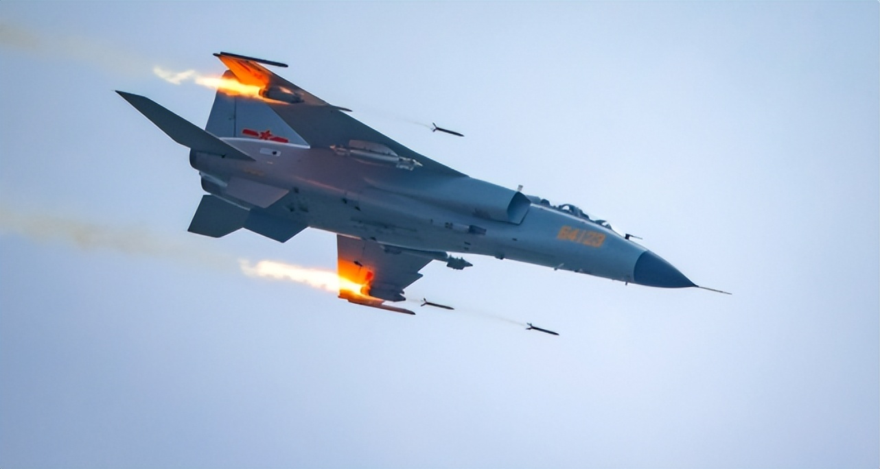 JH-7A2: External PL-17 long-range air-to-air missile, with "A guide B ...