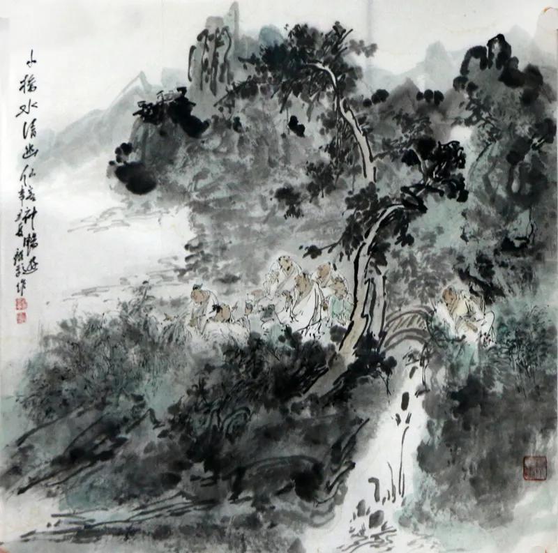 Brush and Ink Unrestrained Painting Landscape - Appreciation of Gu Ping ...