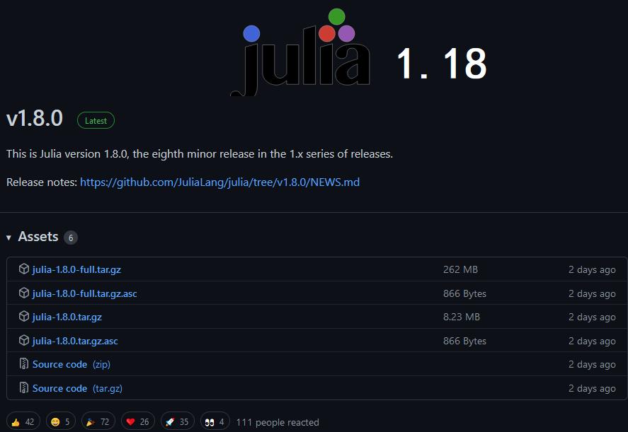 Julia語言發布新版本1.8，亮點剖析 - 資訊咖