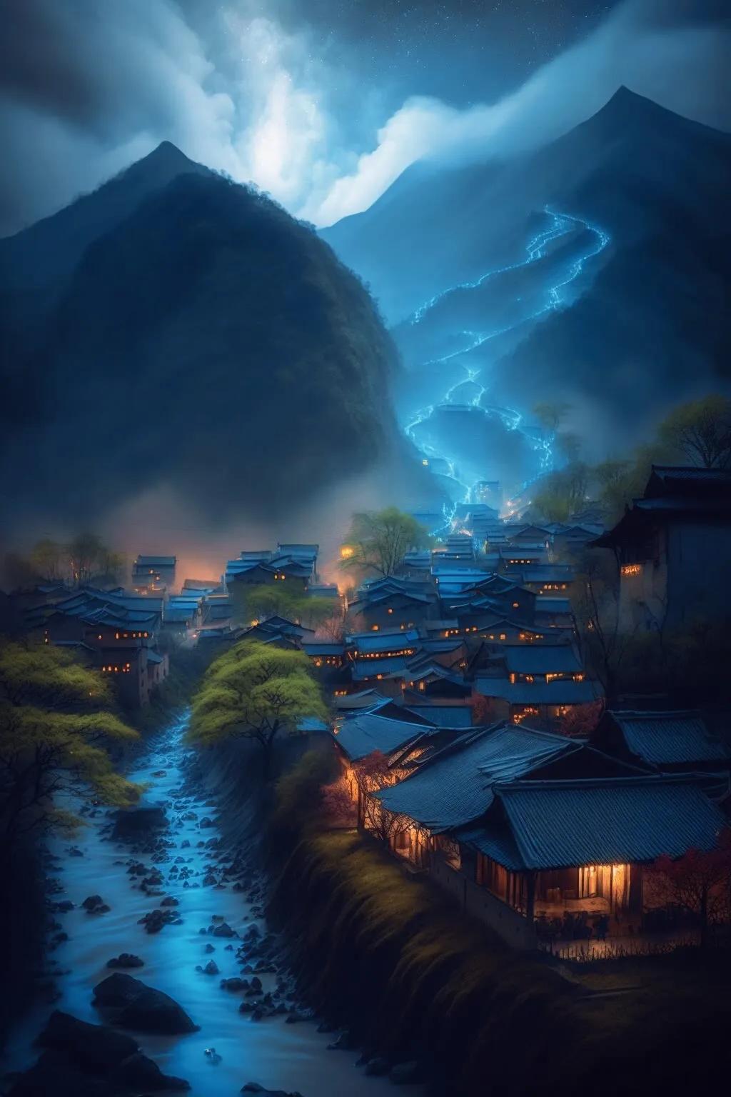 The beautiful picture of the rural night scene is really yearning - iNEWS